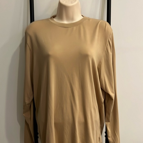 SKIMS | Tops | Skims Stretch Modal Cotton Blend Cream Long Sleeve Solid ...